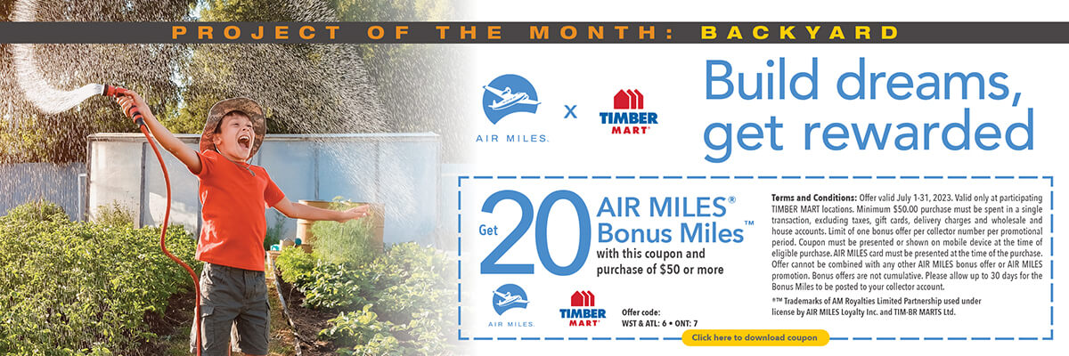 Air Miles Rewards Program | Canada's Building Centre | TIMBER MART